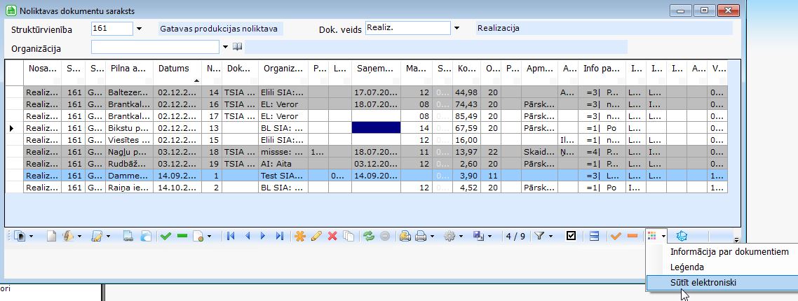 Elektroniska dokumenta sūtīšana | LATINSOFT